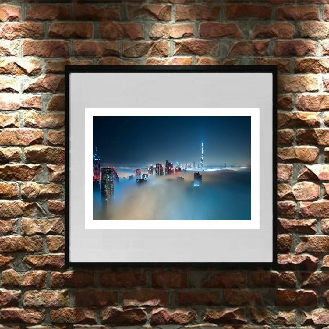 Плакат "City №9" Cool Eshe из коллекции "Города", плакат А4 (29,7 х 21 см) для интерьера