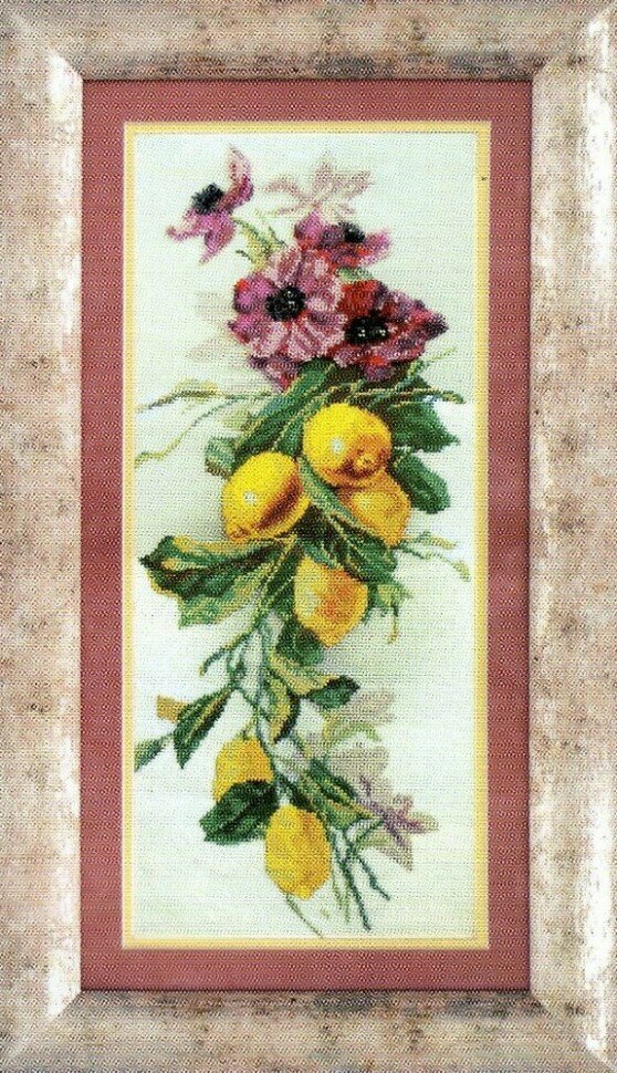 Набор для вышивания Чаривна Мить #М-50 Лимоны, Счетный крест, 18.5 x 46 см