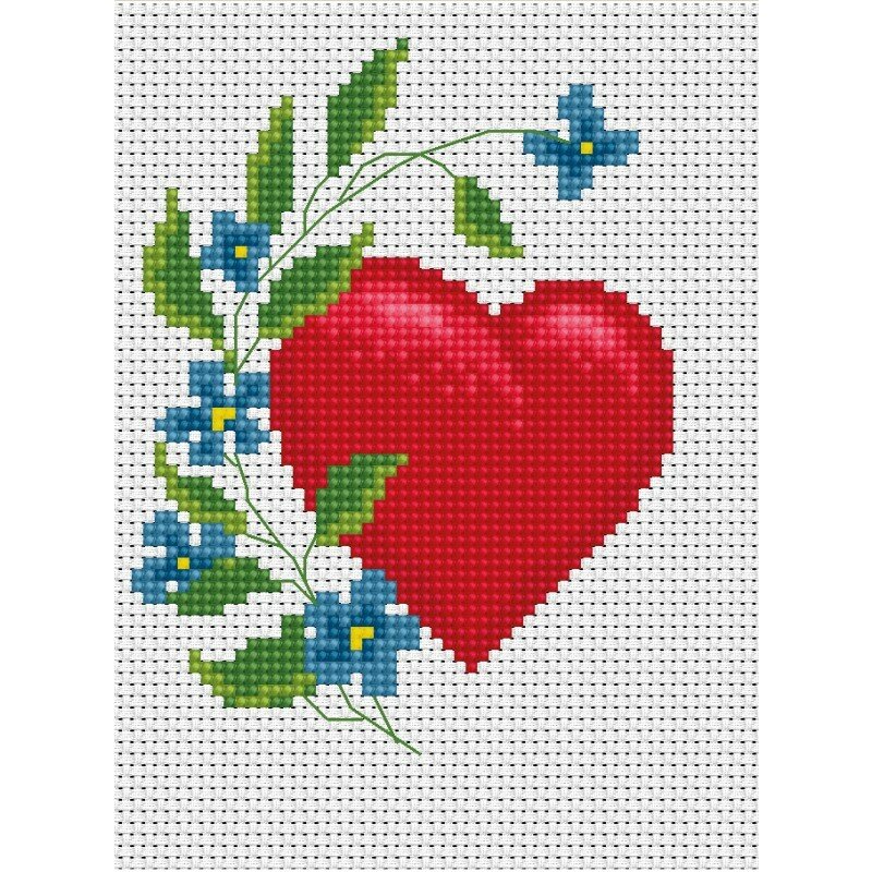 Набор для вышивания Luca-S #B1060 Сердце, Счетный крест, 8.5 x 11 см