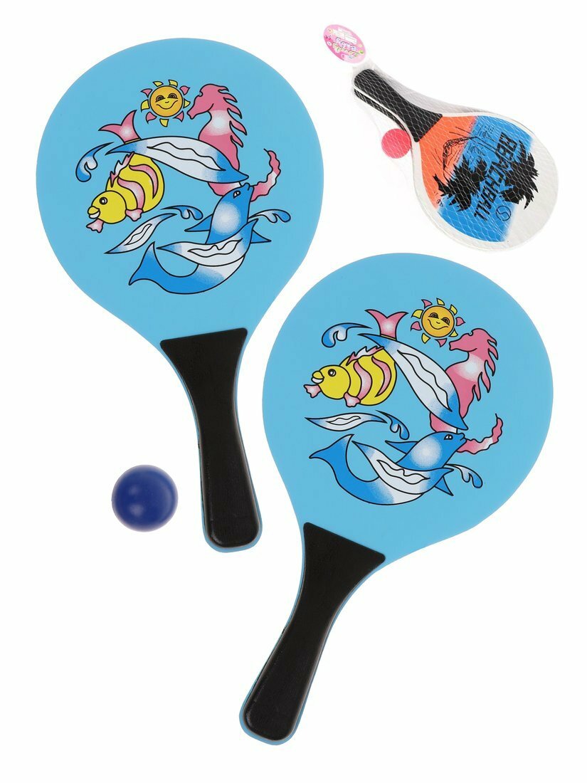 Ракетки пляжные 18,5 *33 см. с шариком Наша Игрушка MMM-3687