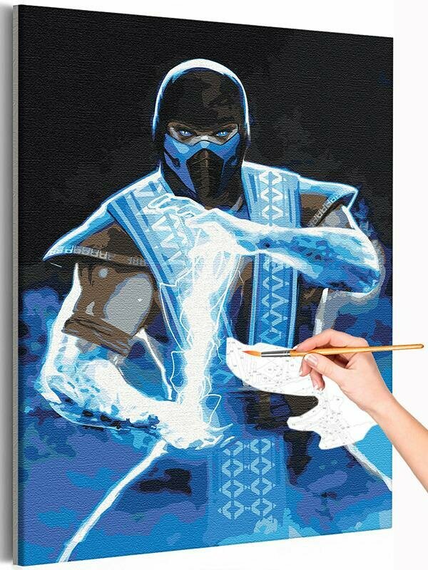 Саб -Зиро / Mortal Kombat / Мортал Комбат Раскраска картина по номерам на холсте 40х60