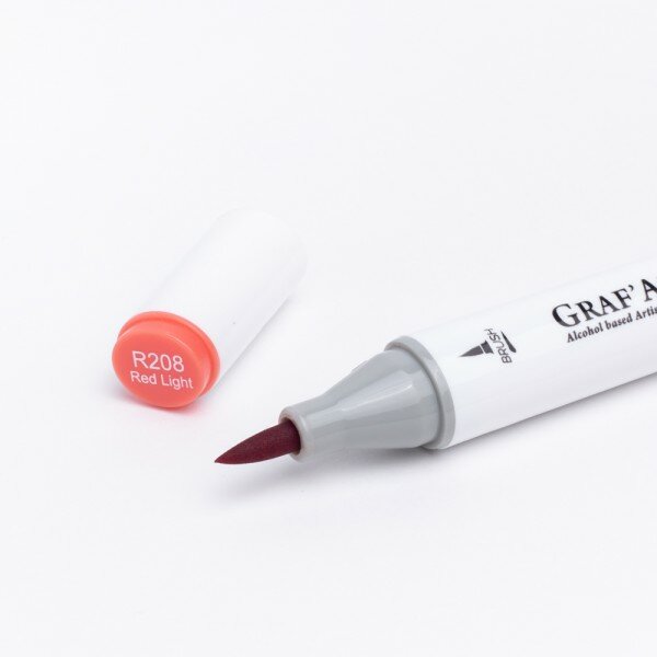 Маркер спиртовой Малевичъ GrafArt Brush, Красный светлый R208