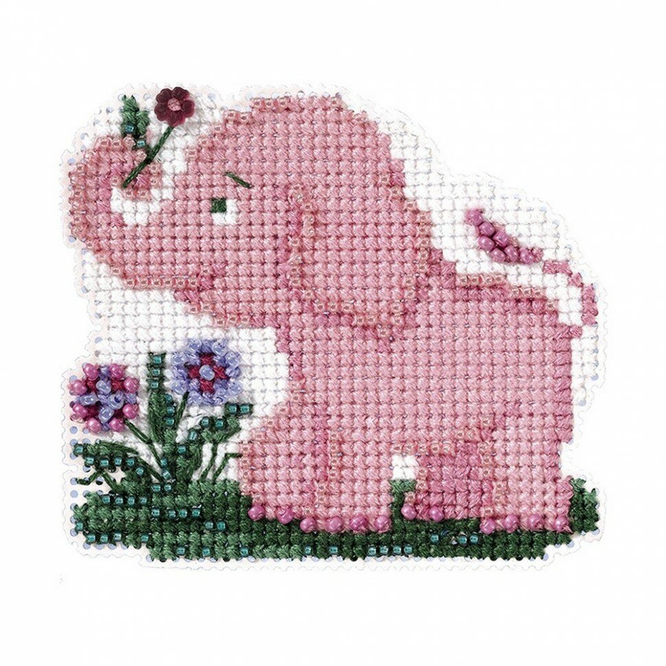 Набор для вышивания Mill Hill #MH182113 Ella Phant (Элла фант), Счетный крест, 7.6 x 6.35 см