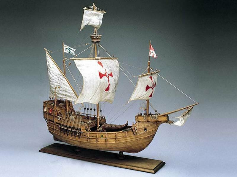 Набор для постройки модели корабля SANTA MARIA каравелла (нао) Колумба 1492 г. Масштаб 1:65