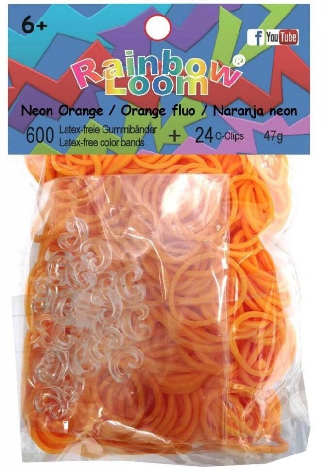 Резиночки - Неоновый оранжевый Solid Bands - Neon Orange