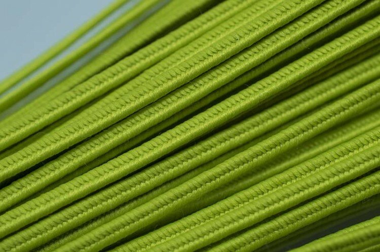 Шнур сутажный 2,5мм, цвет салатовый яркий №800175, 1 метр