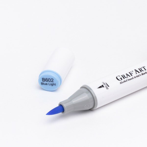 Маркер спиртовой Малевичъ GrafArt Brush, Голубой светлый B602
