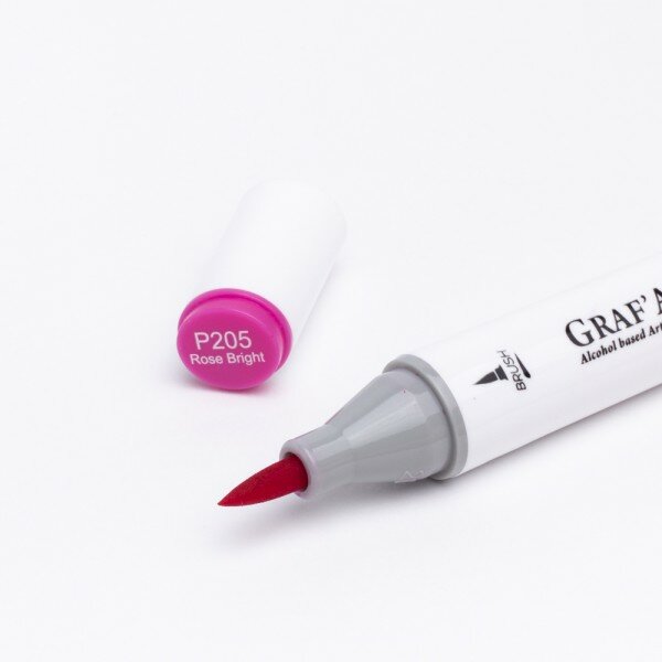 Маркер спиртовой Малевичъ GrafArt Brush, Розовый яркий P205