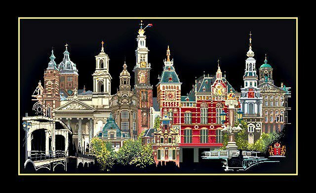 Амстердам (канва черная) 450.05