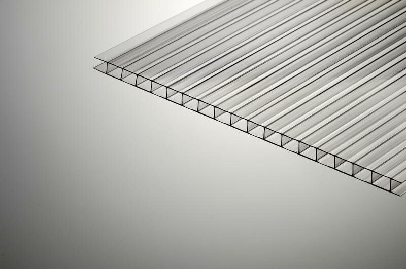 Сотовый поликарбонат Polygal прозрачный колибри 3.7 мм. Лист 6 м
