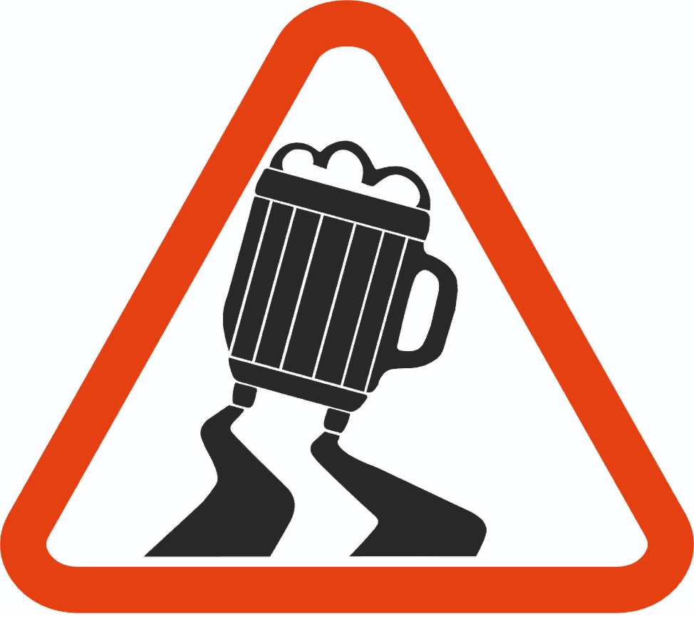 Знак декоративный "Пиво уехало" (32х32 см, пластик). Картина в подарок / декор для детской комнаты / постер в офис.