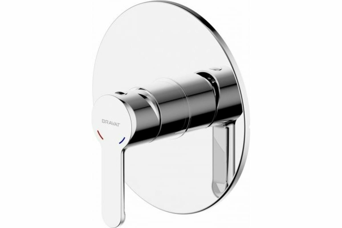 Bravat Stream 1 встраиваемый смеситель PB83783CP-ENG 00-00248060 с керамическим картриджем и гибким подключением