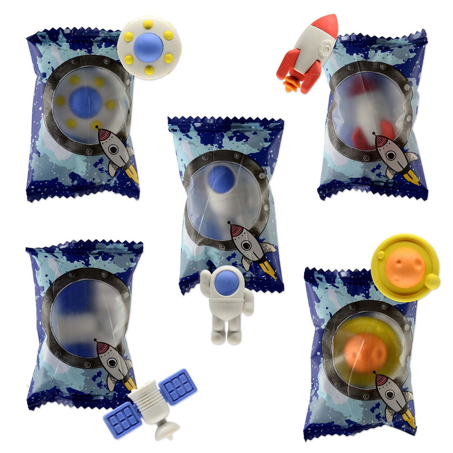 Ластик "HappyGraphix. Космос", 5 видов. Цена за 1 шт
