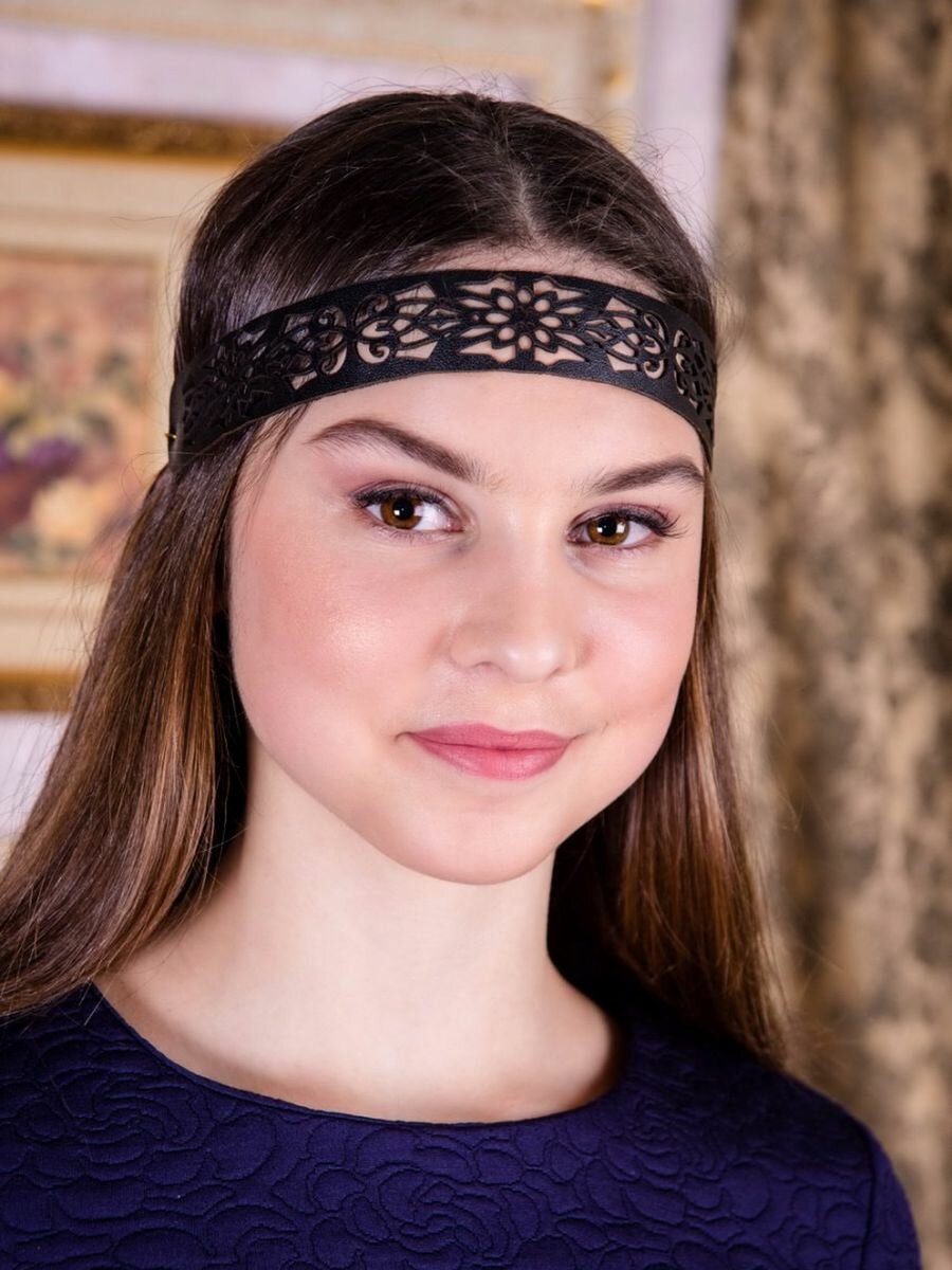 Кожаная повязка для волос