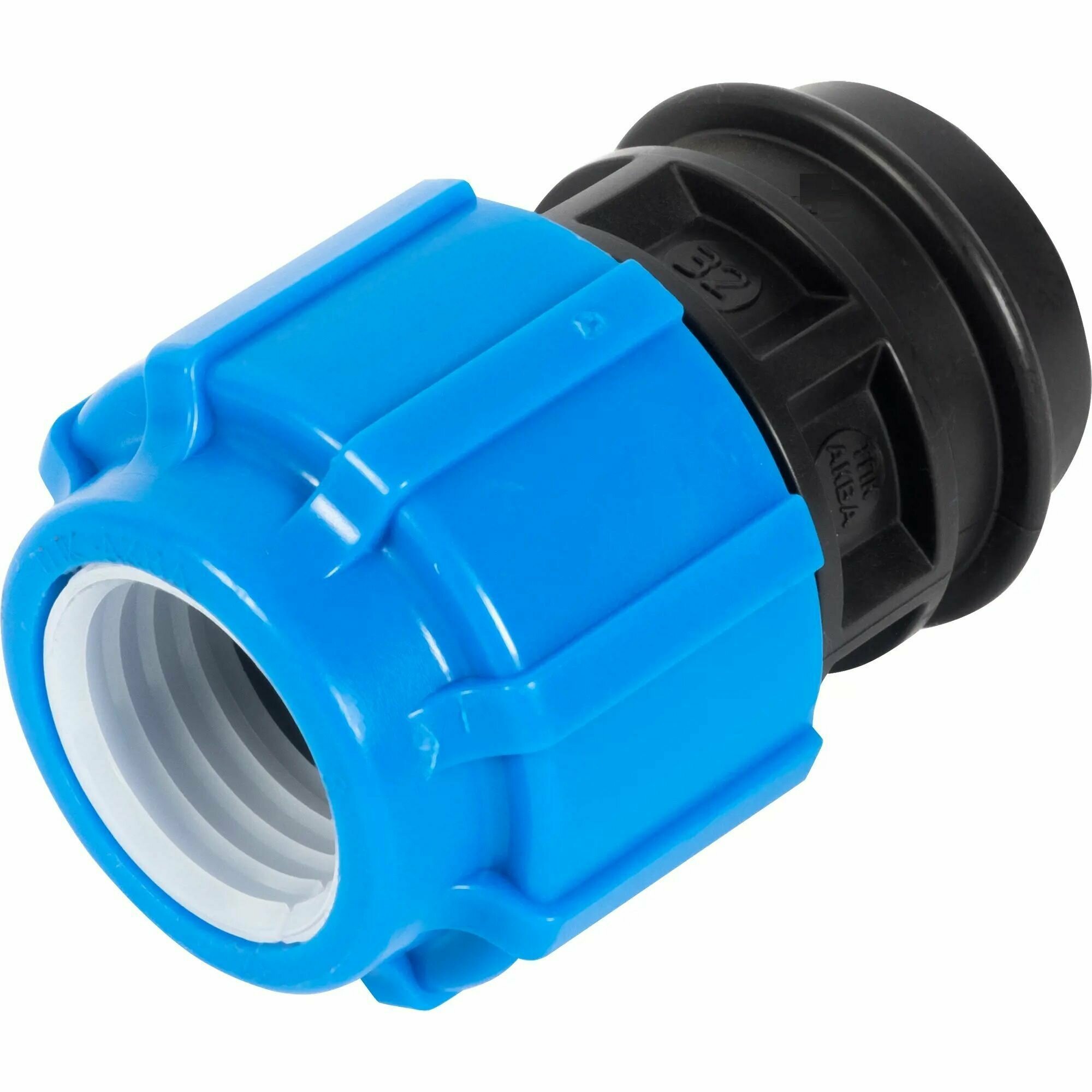 Муфта переходная ПНД PN16 RTP - внутренняя резьба 1 1/4" (32 мм.) на трубу ПНД диаметр 32 мм. цанга компрессионный фитинг