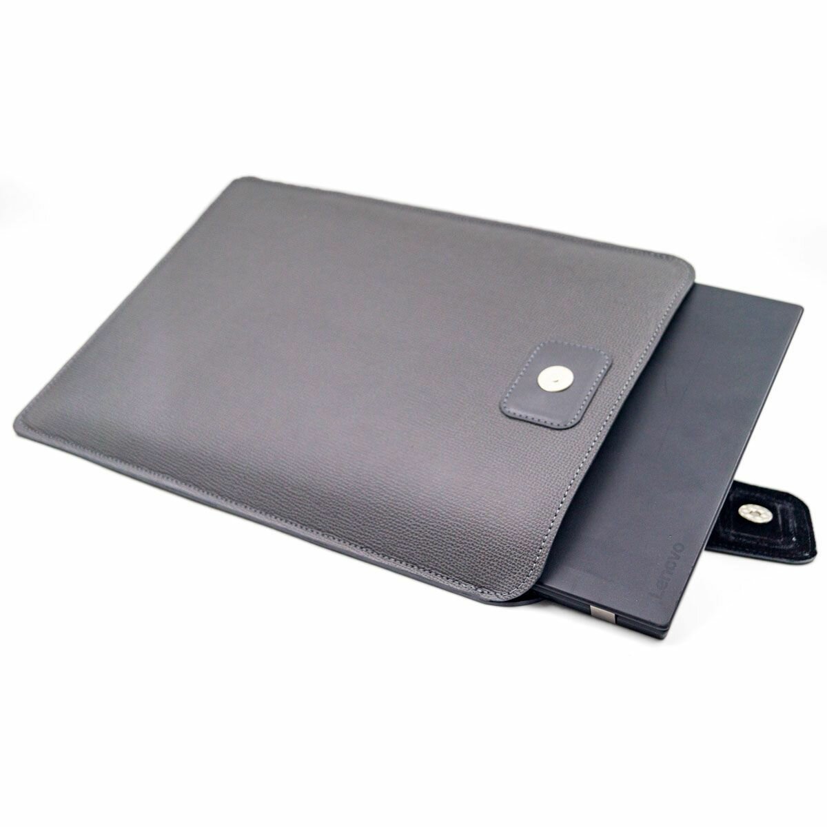Кожаный чехол для Macbook 15 Air (2023), обложка для ноутбука 15 дюймов, J. Audmorr - Weybridge 15 Iron, серый, натуральная кожа