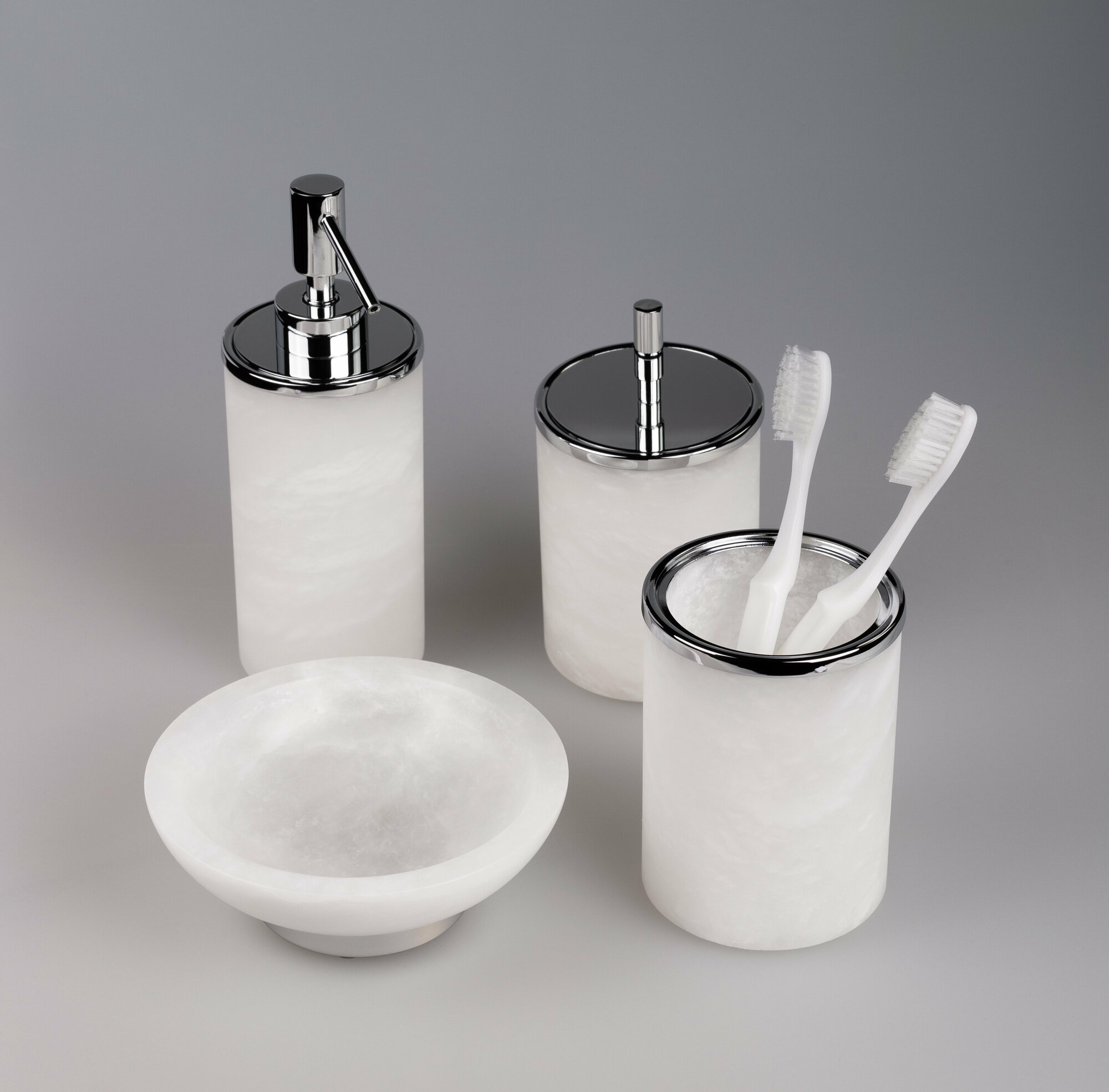 Набор аксессуаров для ванной комнаты WINDISCH, 4 предмета, цвет: хром