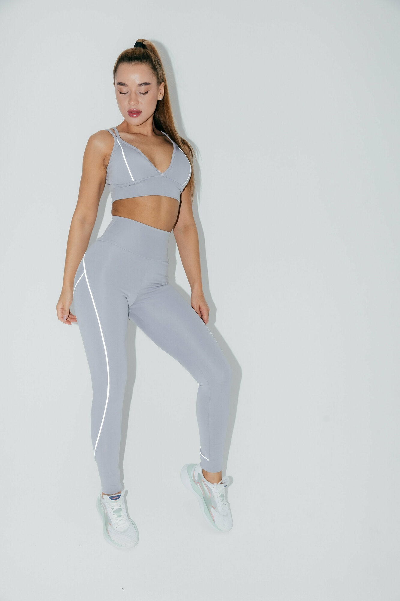Легинсы спортивные Grace Reflective Light Grey