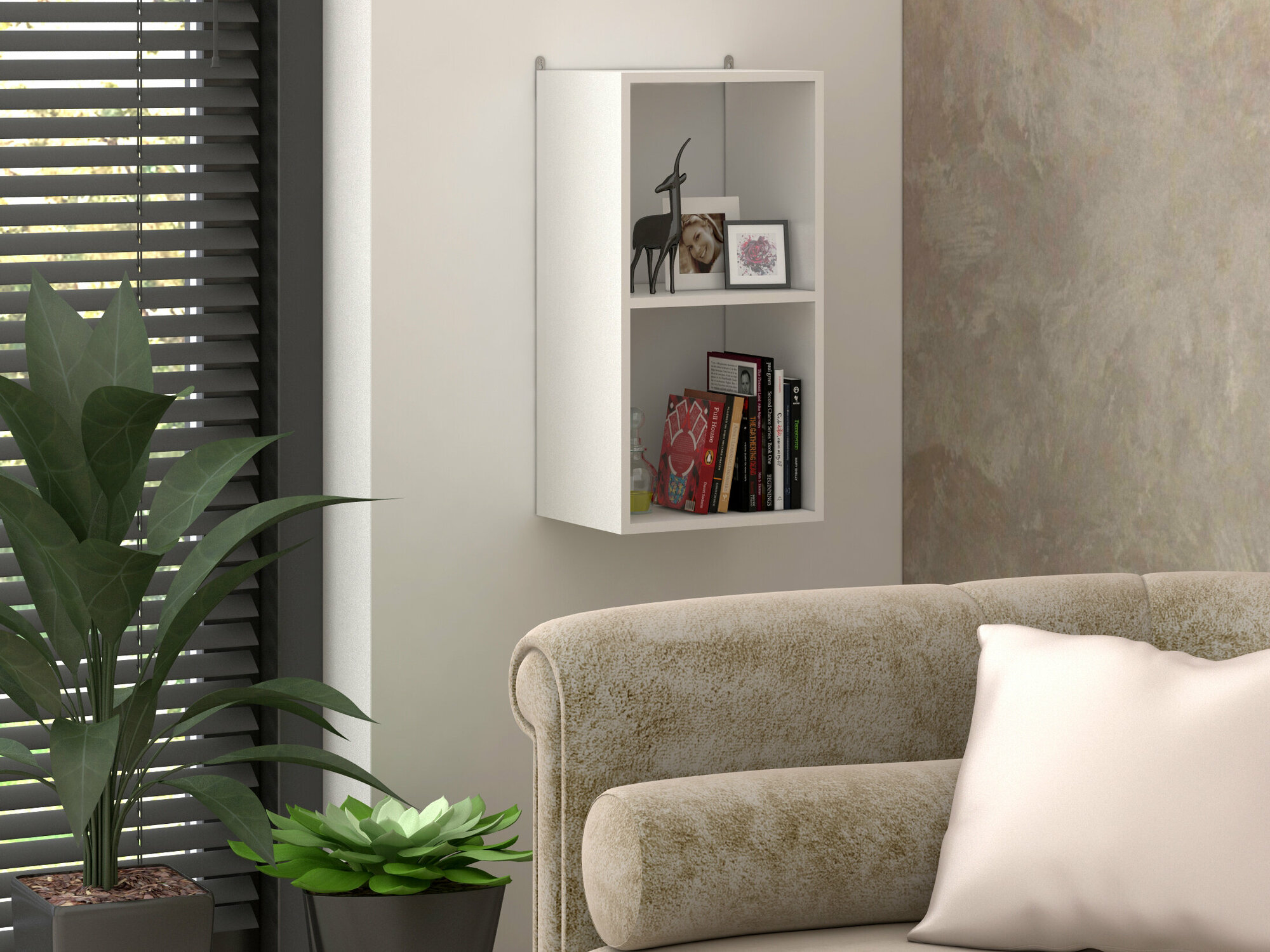 Стеллаж "Домино", универсальный, модульный, полка, ЛДСП, белый