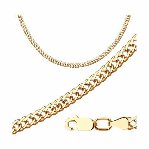 Цепь серебро, 925 проба, золочение