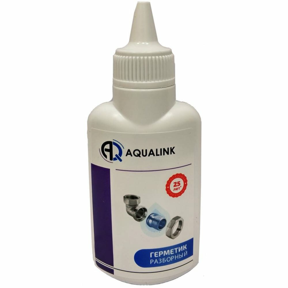 Анаэробный клей-герметик AQUALINK разборный, 100 г 2937 02937, для металла, водостойкий, морозостойкий, быстрая фиксация