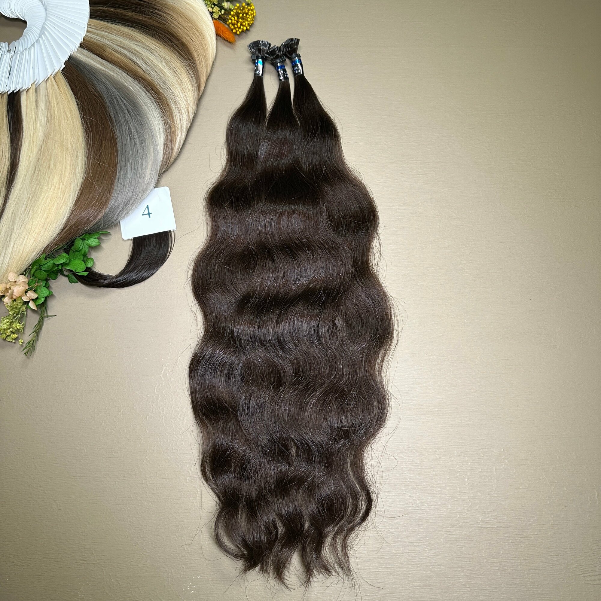 Волосы кудри славянские Belli Capelli на классической капсуле 40-45см №4 (25 капсул)