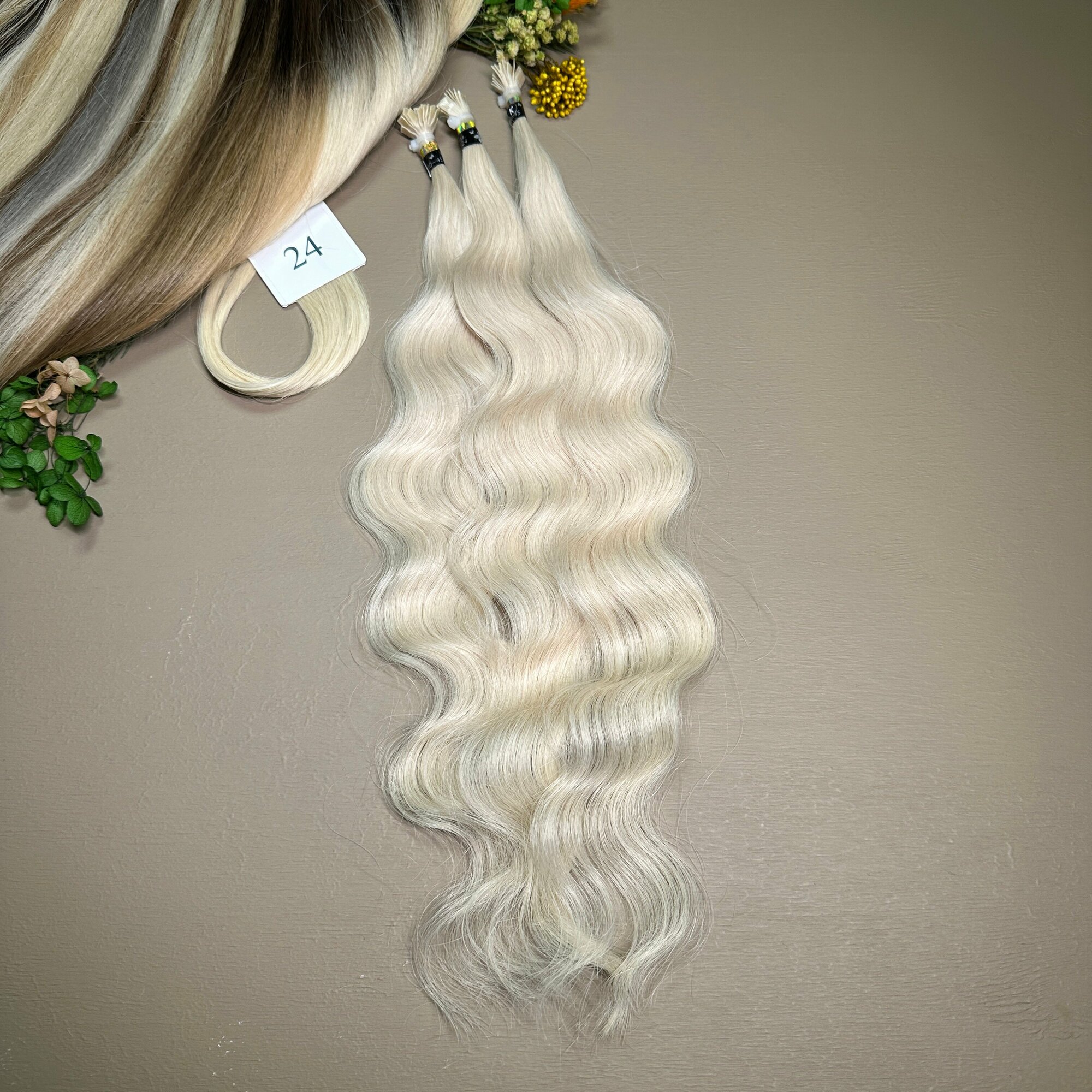 Волосы кудри славянские Belli Capelli на классической капсуле 40-45см №24 (25 капсул)