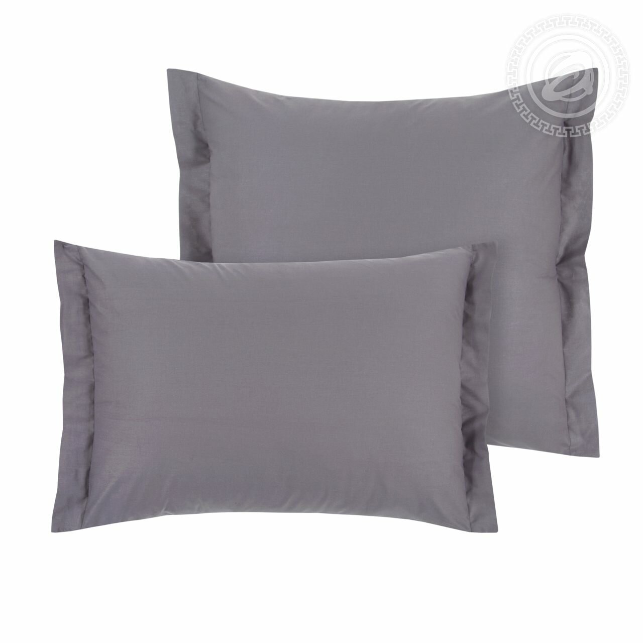 Наволочки с ушками «серебро» из поплина 70х70