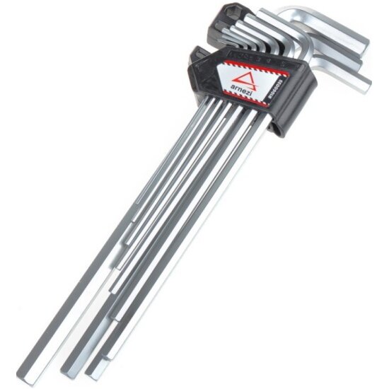 Набор имбусовых ключей Arnezi HEX длинные, с магнитайзером, 10 предметов