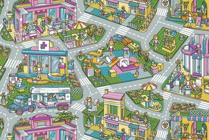 Детский ковер палас на пол в детскую 200х400 см ворс 3 мм 240521 KoverVDom