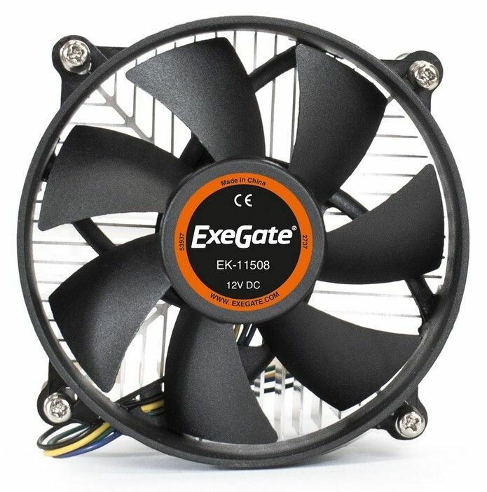 Кулер для процессора ExeGate Кулер EK-11508 для процессора, Socket 775, 115x/1200, 1x90 мм, 2200 об/мин