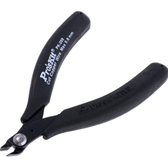 Кусачки прецизионные Pro'skit 1PK-209 мини антистатические чистовые, медь до 0.6мм, длина120мм