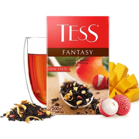 Чай Tess Fantasy черный листовой с добавками, 200 г