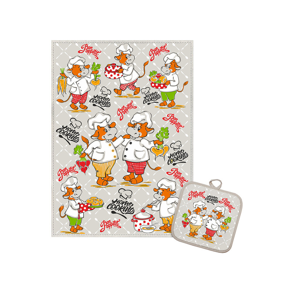 Гранд-Стиль НК-71 Кухонный набор Новый годполотенце 45x60 и прихватка 18x18