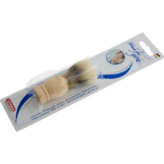 Кисточка-помазок для бритья Titania из натурального ворса, дерев. руч