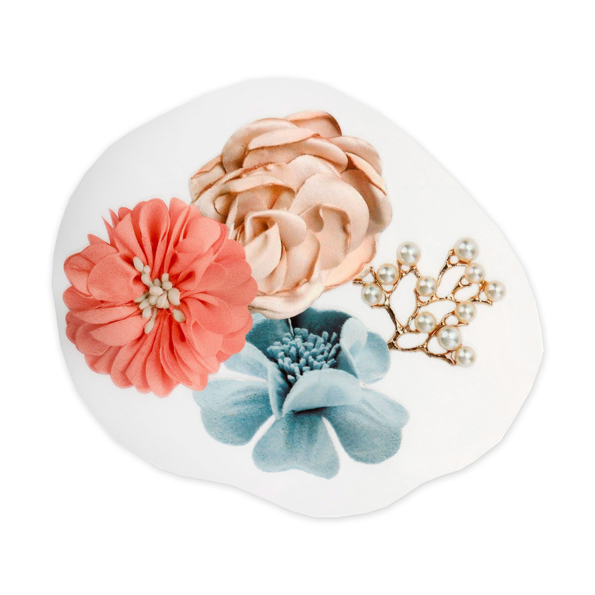 Gamma термотрансфер M-019 цветы 11.2х13.5 см 1 шт для ткани, одежды и аксессуаров M №01