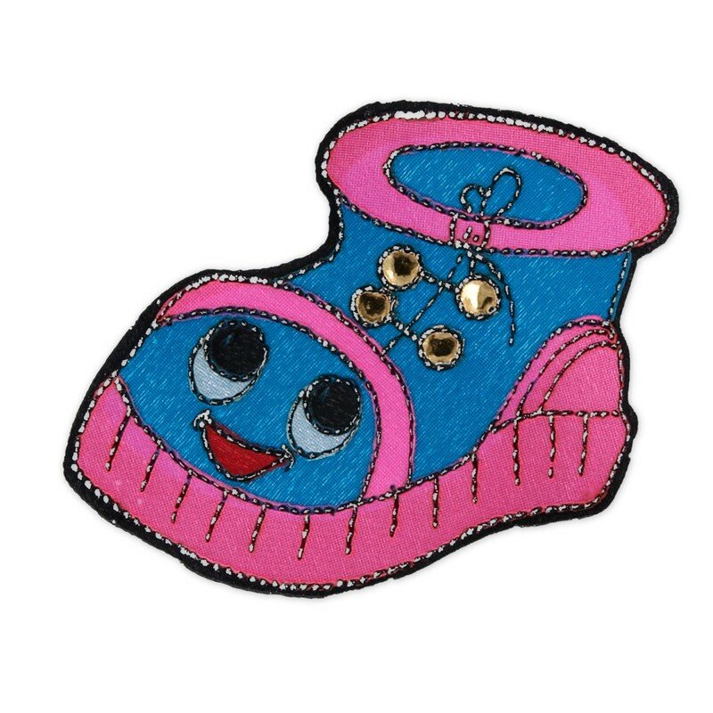 BLITZ №1 1-03 Термоаппликация для ботинок 9х8 см обувная накладка с термоклеем