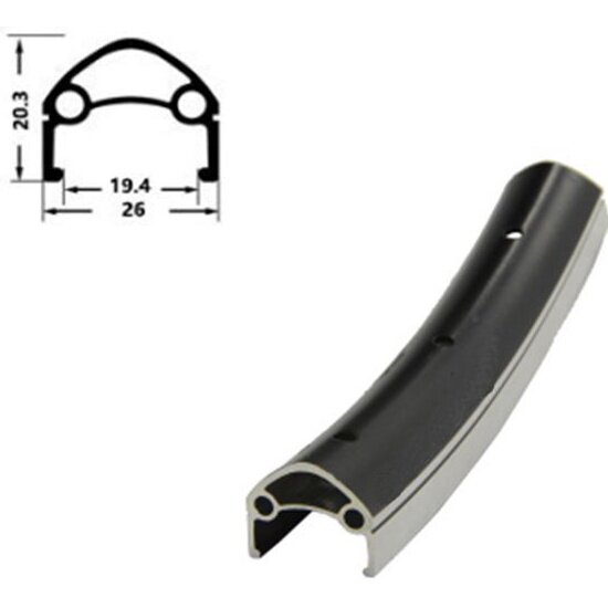 Обод велосипедный Horst H35231, 28", двойной, с индикатором износа, (622х26/19.4х20.3мм 32отв.) черный, 00-180945