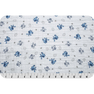 "PEPPY" Ткань муслиновая фасовка EMBRACE 100% хлопок 100 х 125 см Shannon Fabrics sky captain sky