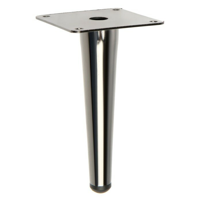 Опора мебельная CAPPIO OP08, h=150 мм, толщина площадки 1.8 мм, цвет глянцевый черный