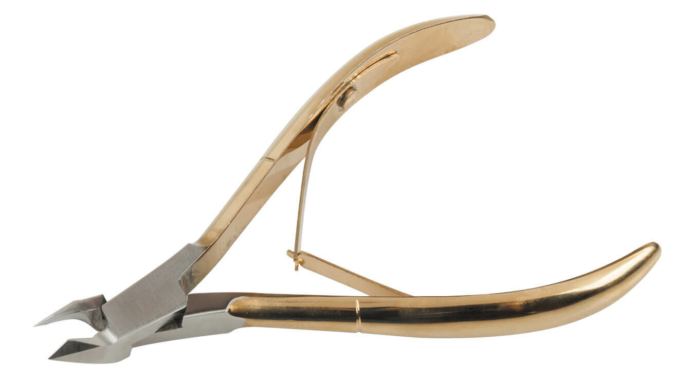 Кусачки для кутикулы (ручная заточка) zo-MC-350-HG-SH-K2SF 4 мм. золотые Zinger