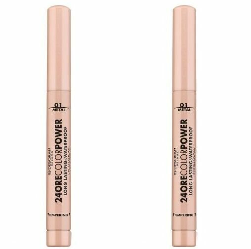 Тени карандаш стойкие, Deborah Milano, 24Ore Color Power Eyeshadow, тон 01 шампань, 1.4 г, 2 шт