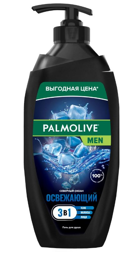 Гель для душа мужской PALMOLIVE Men Северный океан с морскими минералами 3в1, 750мл