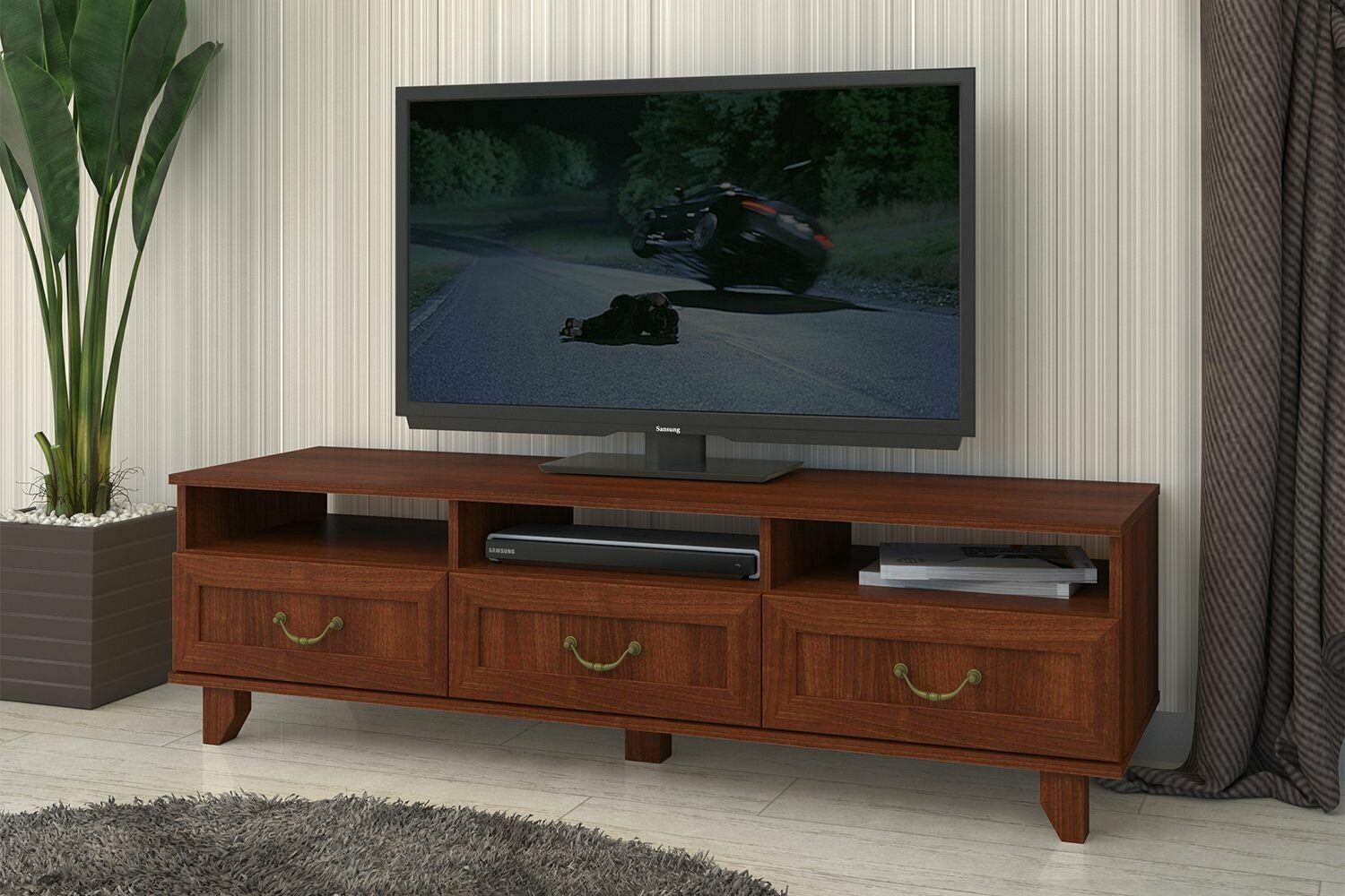 Комод Ренди 19М 150х40х45 ноче мария луиза, рамка квадро МДФ, ножка №3