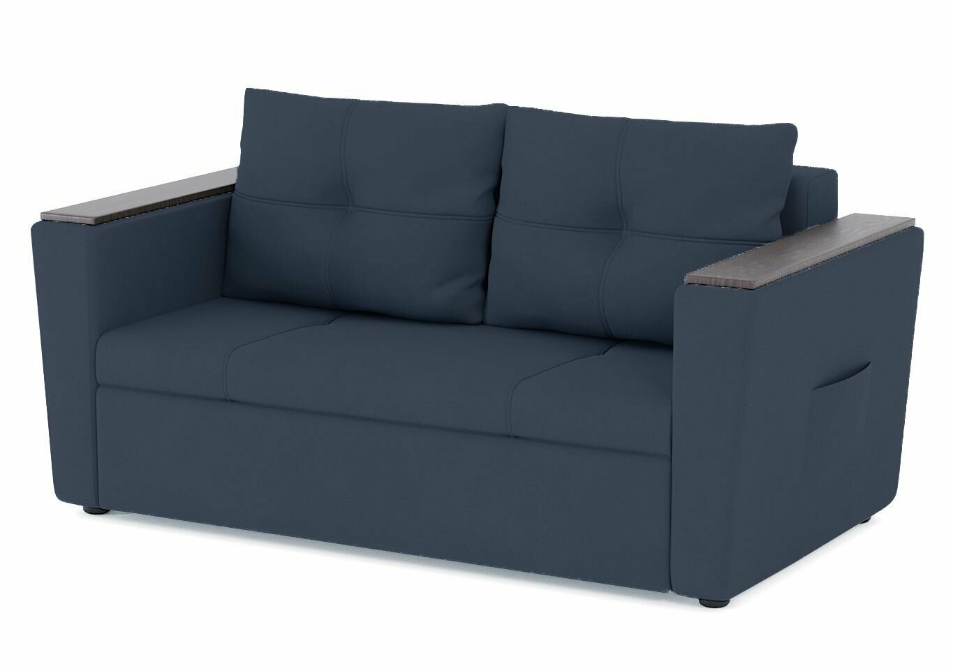 Диван-кровать Дубай Майами еврокнижка, велюр Мазерати Дарк блю 33