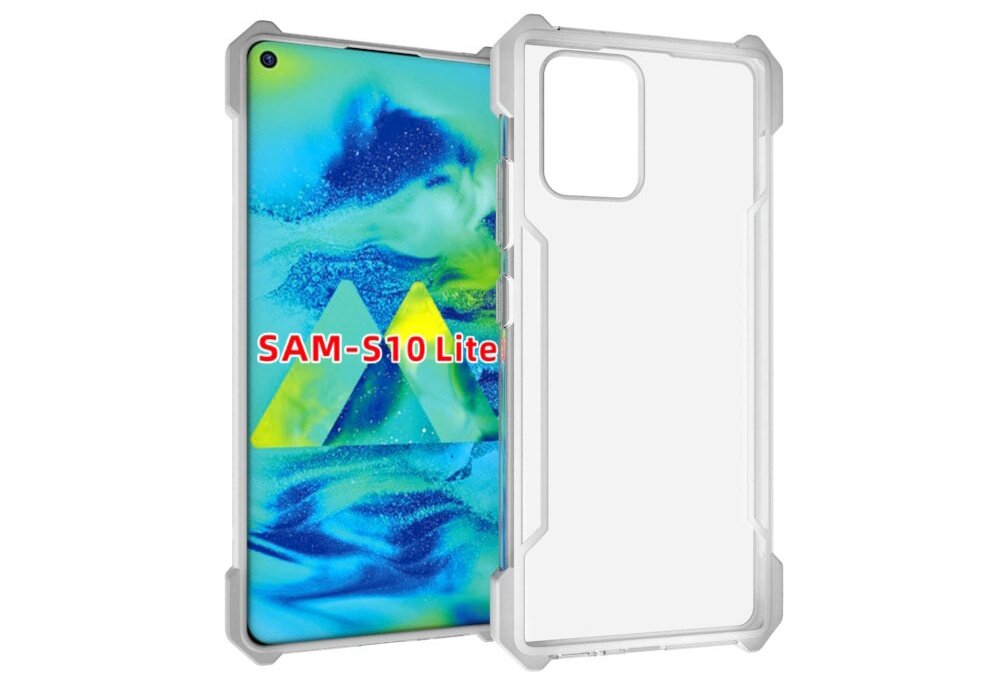 Чехол панель накладка MyPads для Samsung Galaxy S10 Lite / Samsung Galaxy A91 с защитными заглушками с защитой боковых кнопок с усиленными углами.