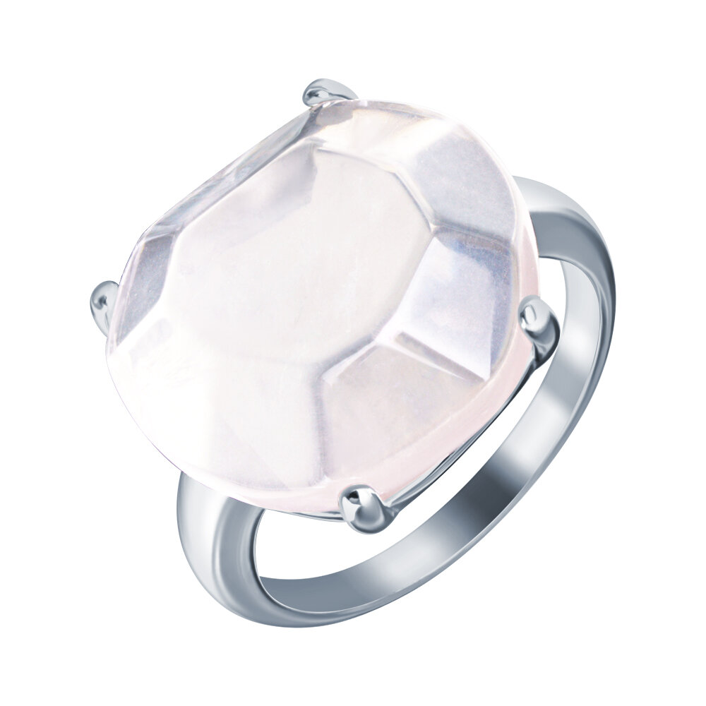 Кольцо, серебро, 925 проба, лунный камень