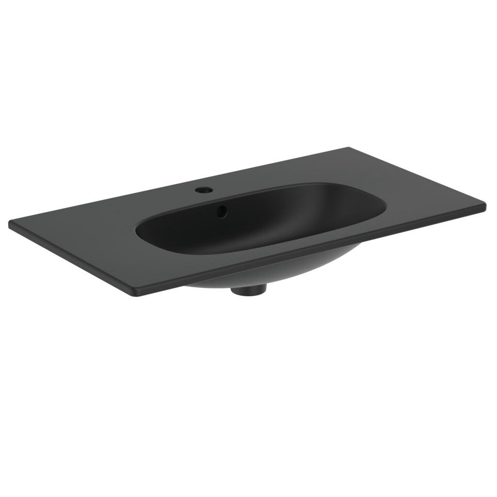 Умывальник Ideal Standard TESI плоский 80 см, 825х450х165 черный матовый T3509V3
