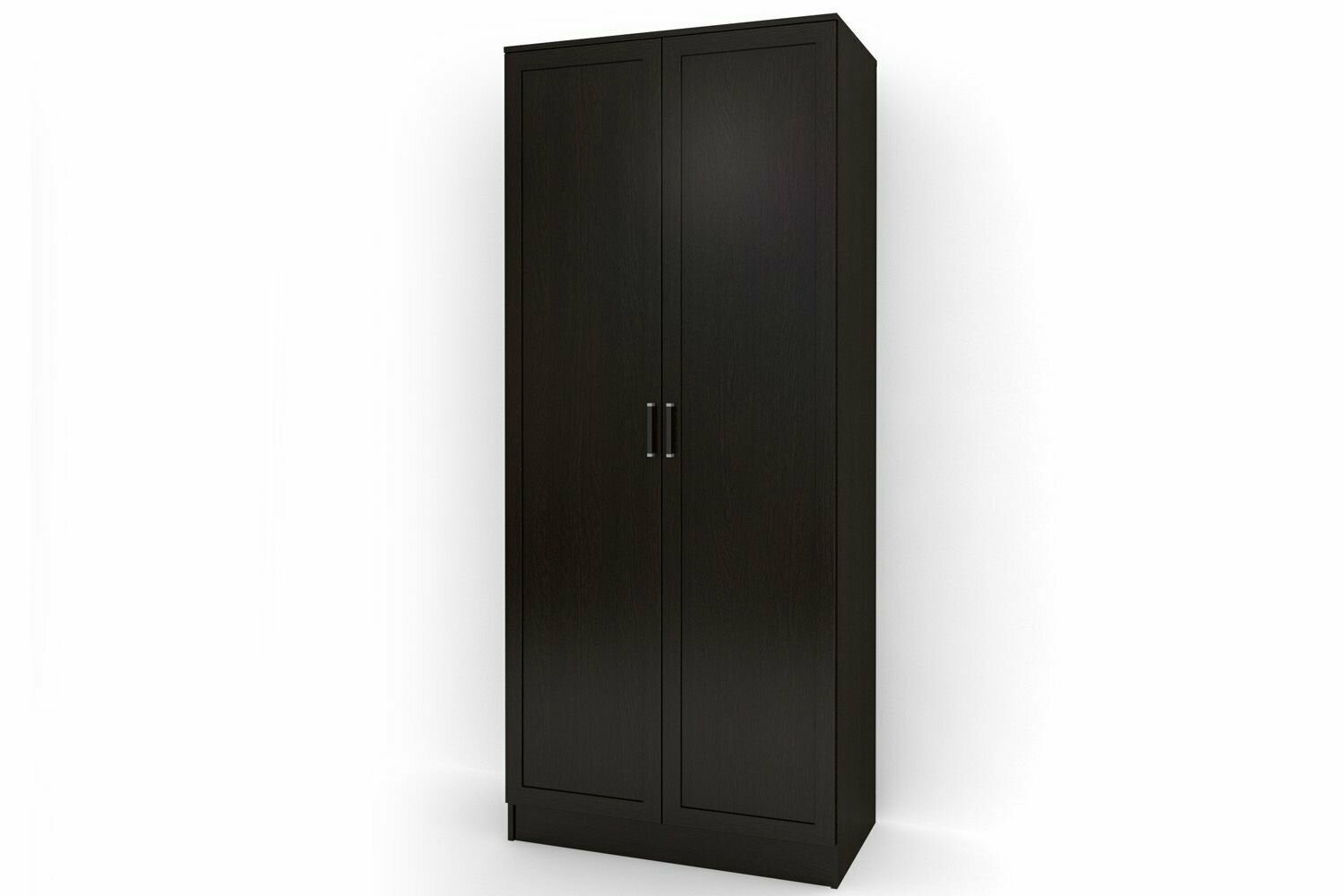 Шкаф распашной для одежды МногоМеб Стайл-2 2-дверный 70х55x220 венге, рамка квадро МДФ