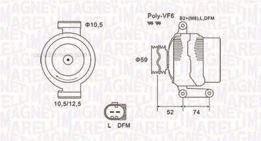 MAGNETI MARELLI 063731928010 Генератор 14V 150A